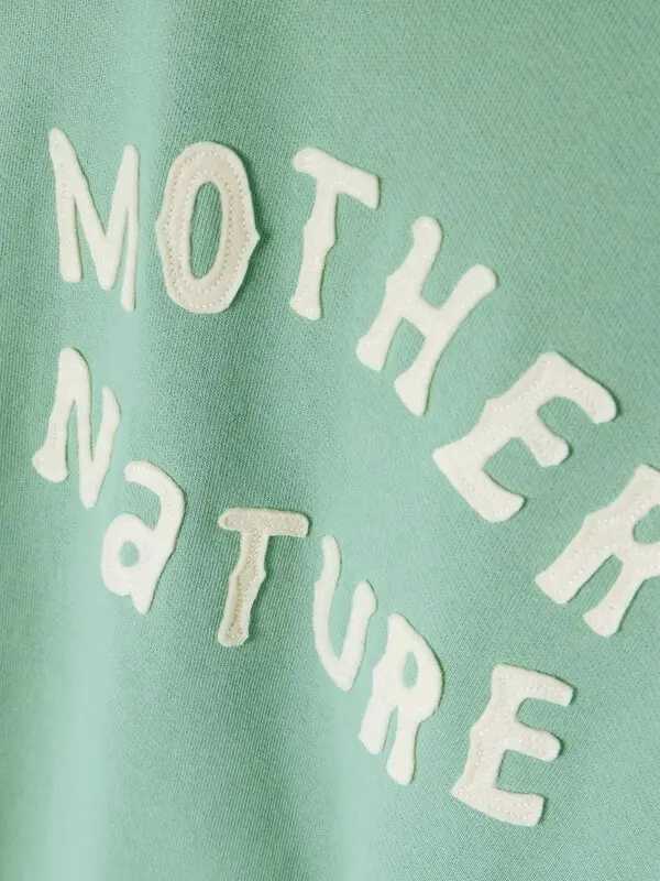 MOTHER Appliquéd Cotton-jersey Sweatshirt
