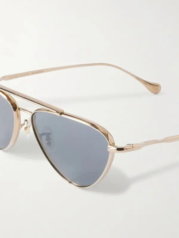 Oliver Spencer Jil Sander Aviator-style Sunglasses - Gold