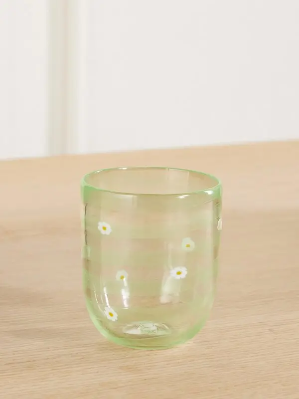 LAGUNA~B Margherite" Medium Murano Glass Tumbler