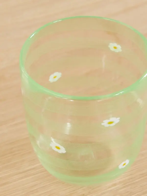 LAGUNA~B Margherite" Medium Murano Glass Tumbler