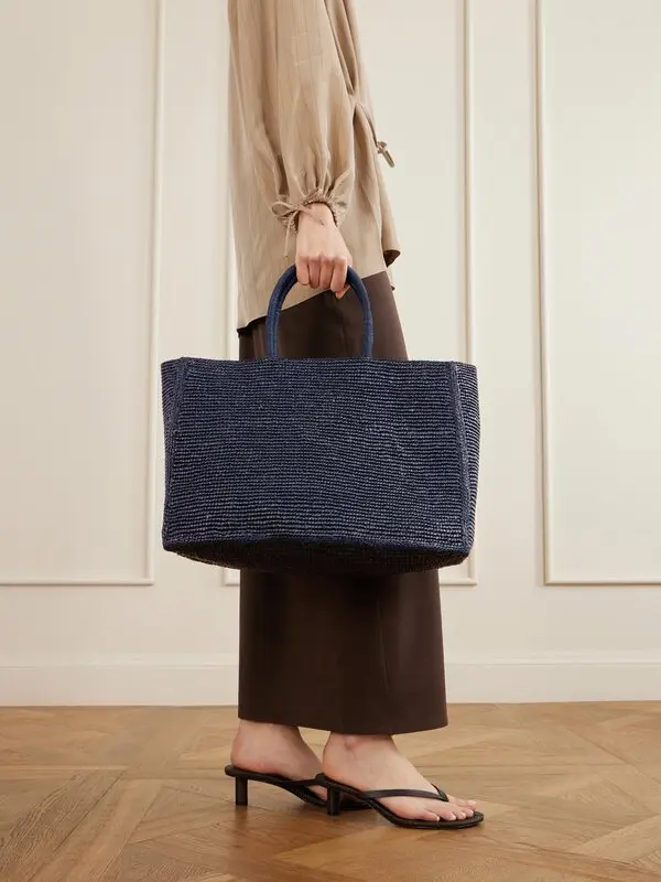 LIÉ STUDIO The Charlotte Raffia Tote - Blue
