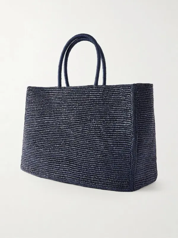 LIÉ STUDIO The Charlotte Raffia Tote - Blue