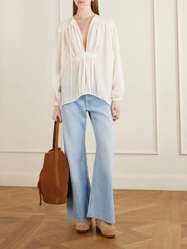 LES VACANCES D’IRINA Hazy Nipple Cotton Shirt