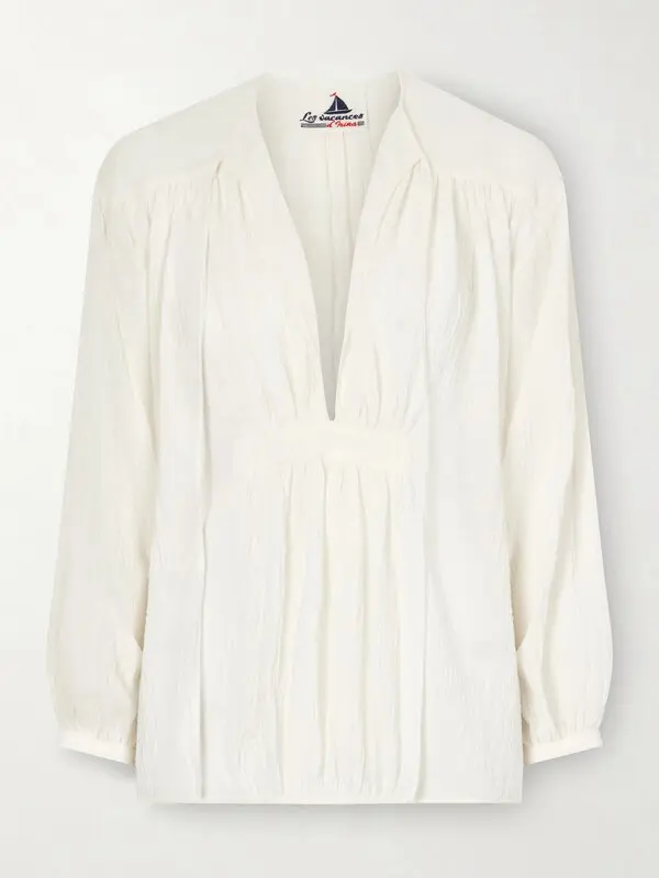 LES VACANCES D’IRINA Hazy Nipple Cotton Shirt