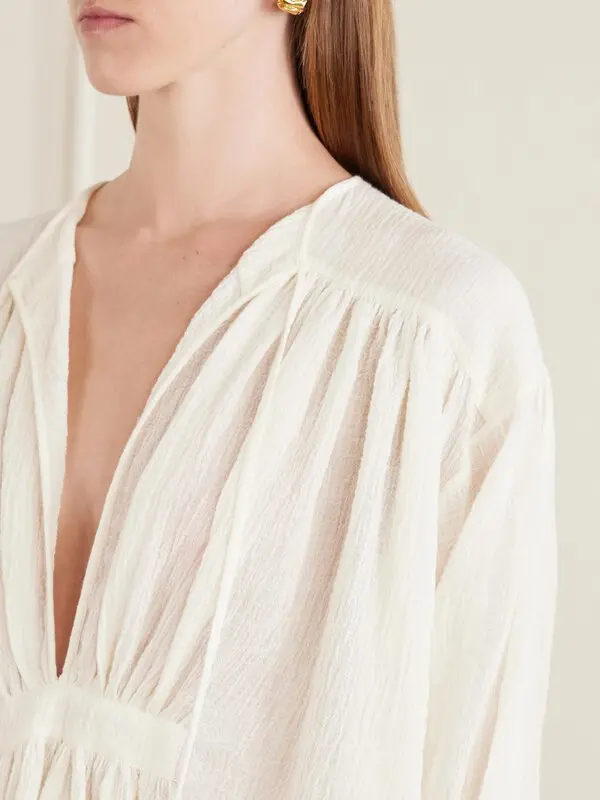 LES VACANCES D’IRINA Hazy Nipple Cotton Shirt