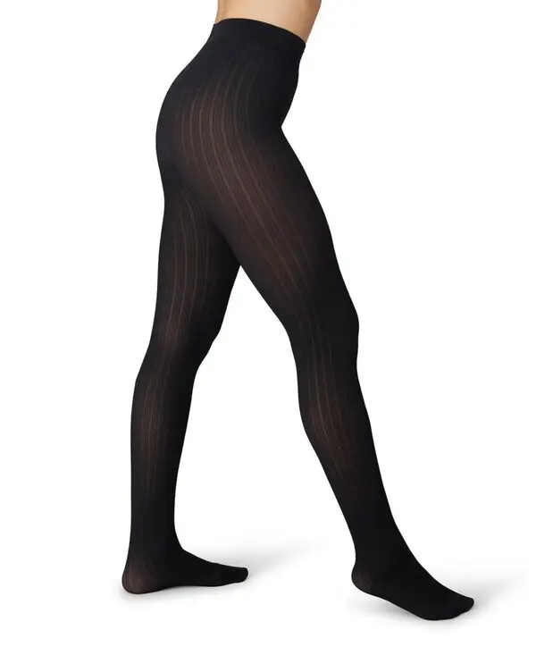 Swedish Stockings Alma Rib Tights - Black