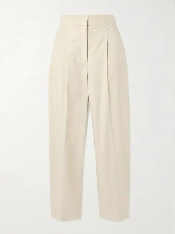 JOSEPH Paver Cotton-gauze Tapered Pants - Neutrals
