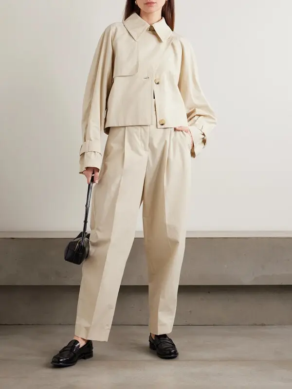 JOSEPH Paver Cotton-gauze Tapered Pants - Neutrals