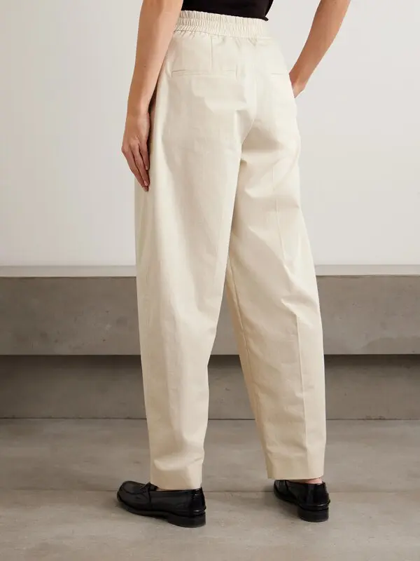 JOSEPH Paver Cotton-gauze Tapered Pants - Neutrals