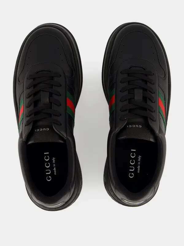 Gucci Leather Chunky Sneakers - Black