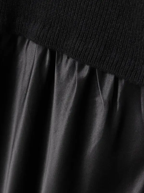 Christopher Esber Ribbed Cashmere And Silk-satin Maxi Dress