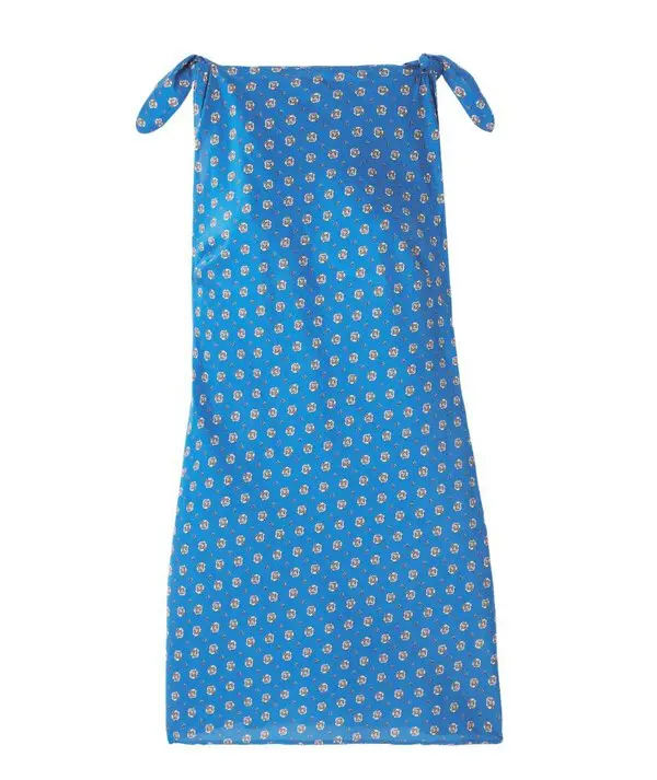 DÔEN Maltina Tie-detailed Floral Mini Dress - Blue