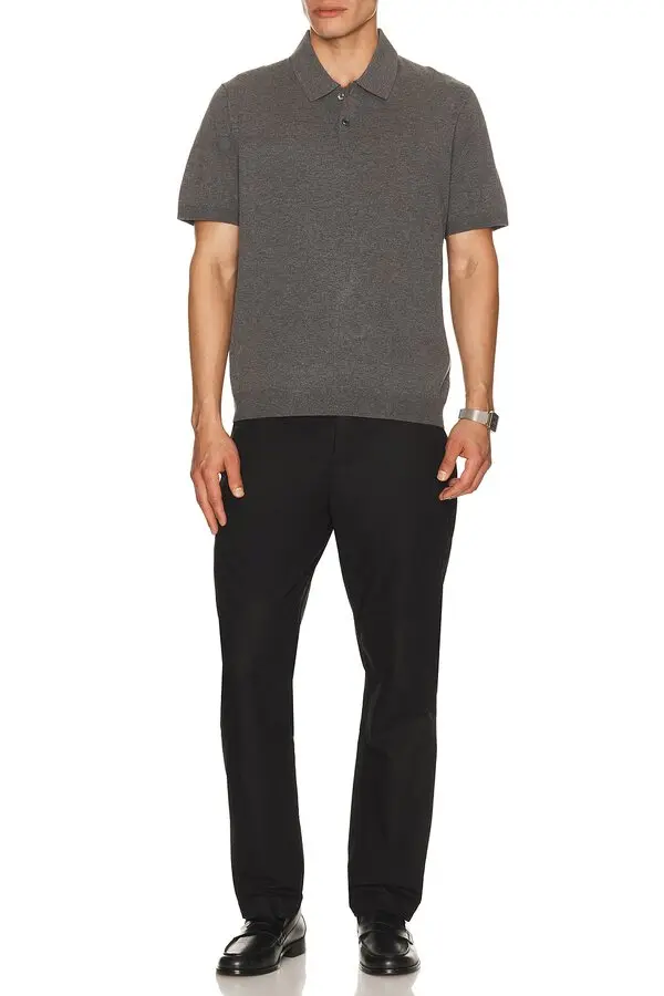 Theory Light Bilen Soris Polo In Charcoal