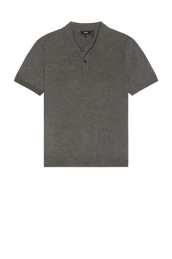 Theory Light Bilen Soris Polo In Charcoal