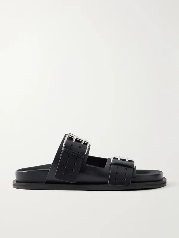A.emery Leon Leather Sandals - Black