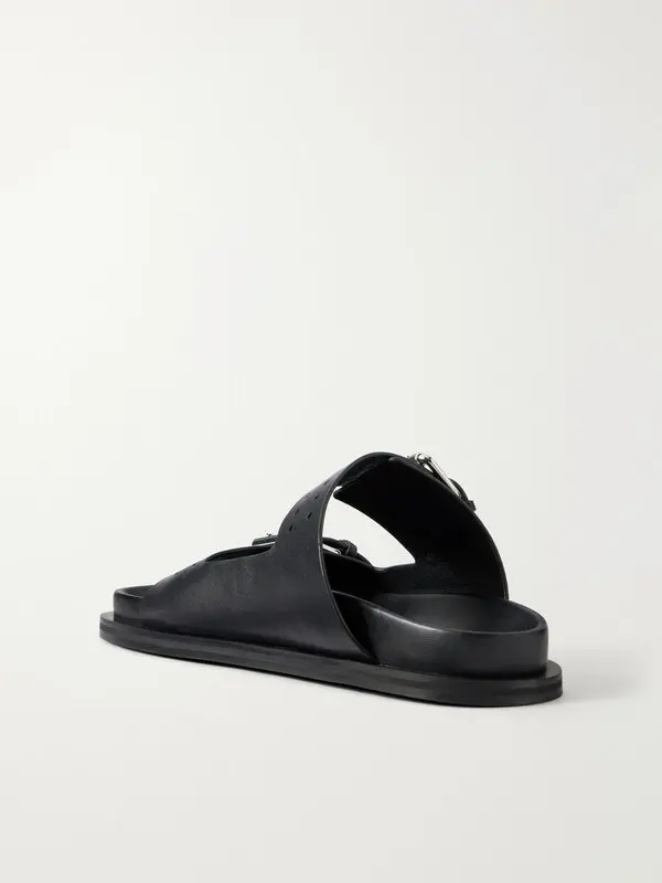 A.emery Leon Leather Sandals - Black