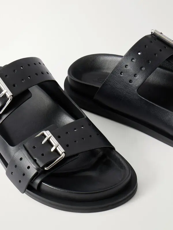 A.emery Leon Leather Sandals - Black