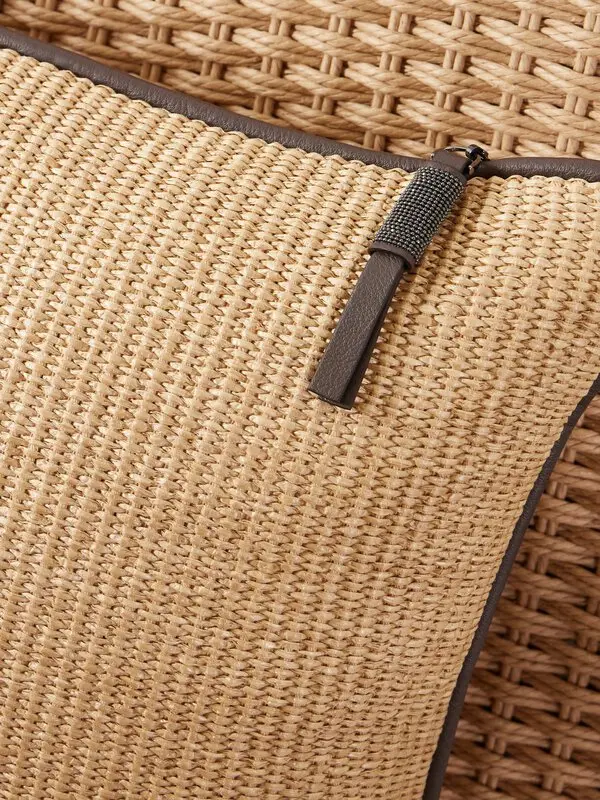 Brunello Cucinelli Raffia-effect Cushion