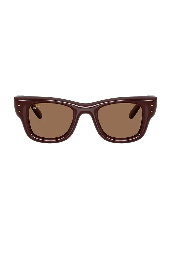 Ray-ban Wayfarer Puffer Square Sunglasses - Maroon