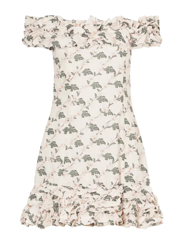 Agua Bendita Floral-printed Cotton Mini Dress - Multi