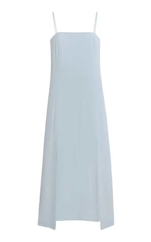KAMPERETT Theodora Silk Slip Midi Dress - Blue
