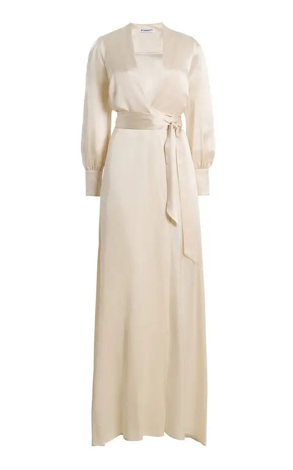 KAMPERETT Adelaide Silk Charmeuse Maxi Dress - White