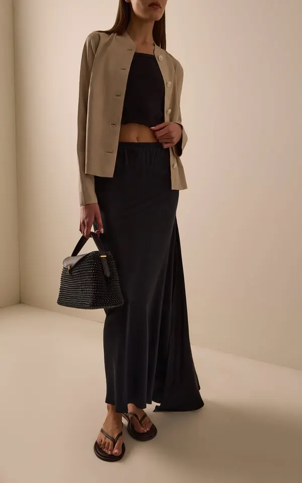 ALL THREE Alex Silk Maxi Skirt