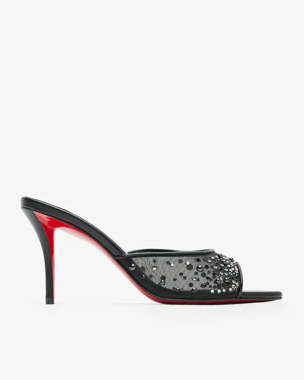 CHRISTIAN LOUBOUTIN Miss Z 80 Strass Mules - Black
