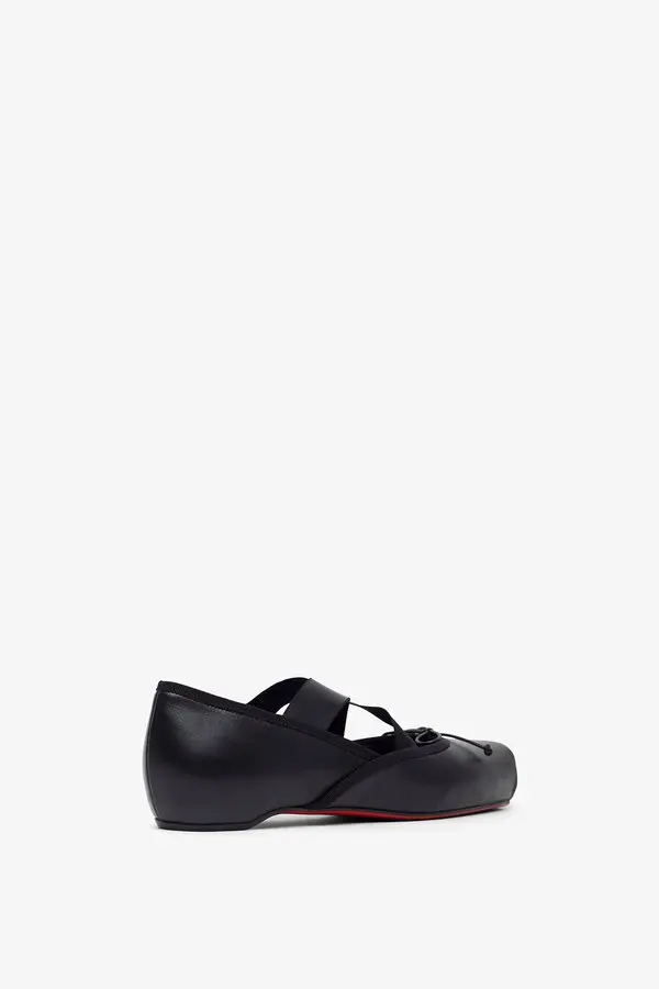 CHRISTIAN LOUBOUTIN Cassiasticina Leather Ballerinas - Black