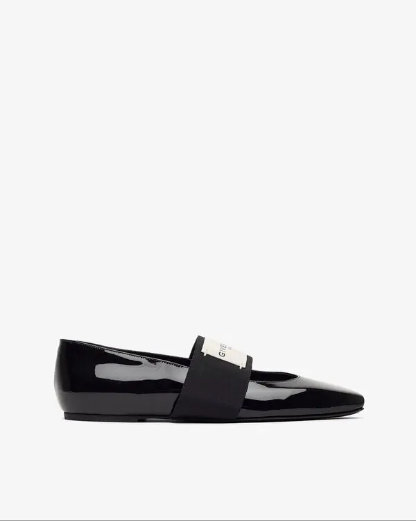 Givenchy Logo Ballerinas - Black
