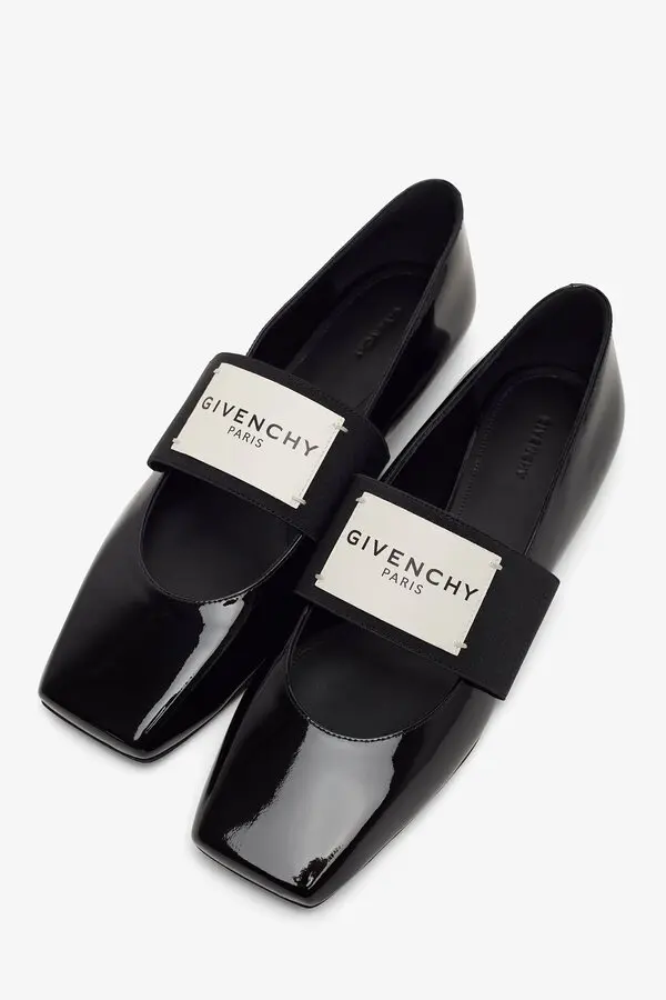 Givenchy Logo Ballerinas - Black