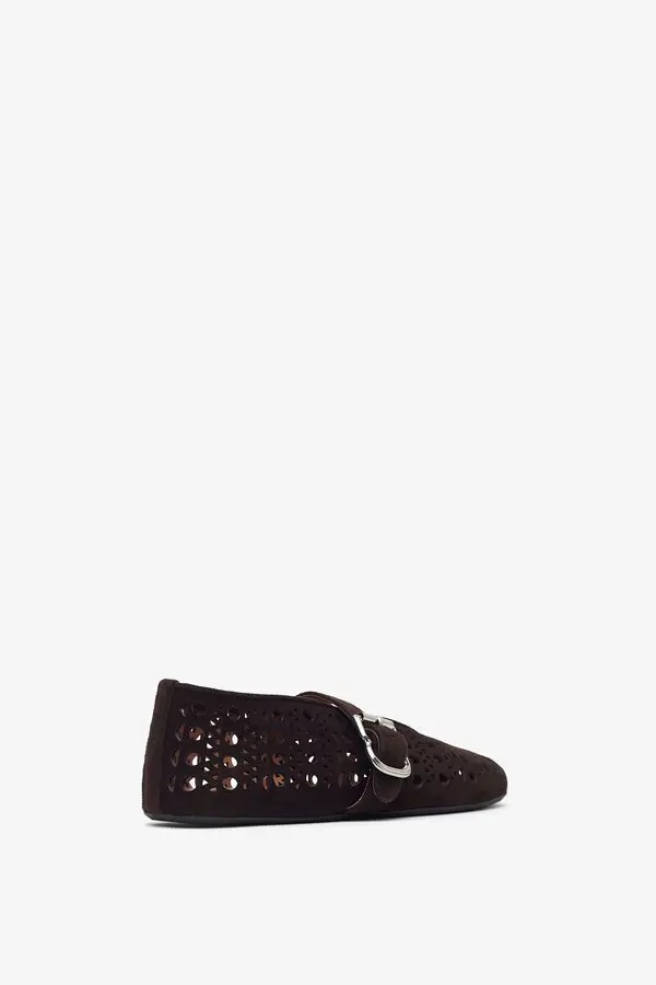 Alaïa Vienne Suede Ballet Flats
