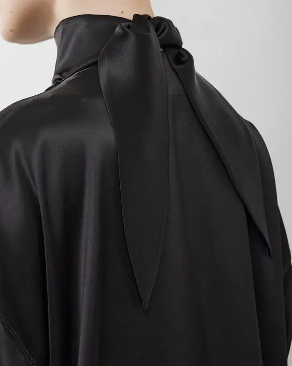 Phoebe Philo Liquid Knot Collar Top - Black