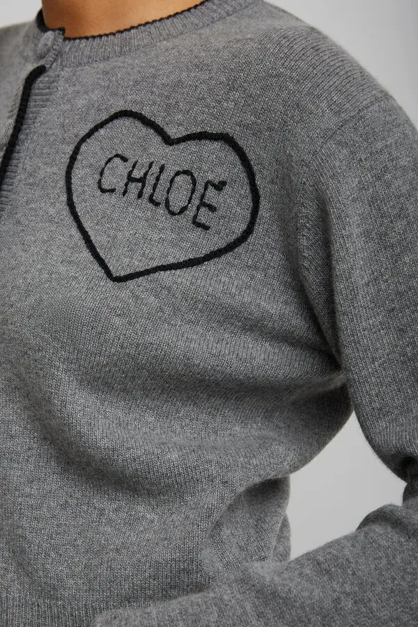 Chloé Divine Knitted Cardigan - Grey