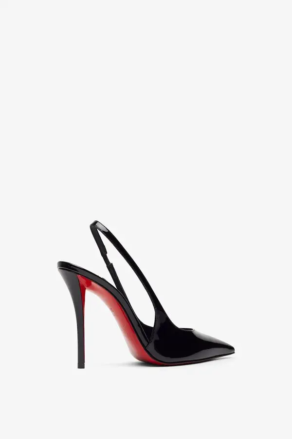 CHRISTIAN LOUBOUTIN Miss Z 100 Patent Slingback Pumps - Black