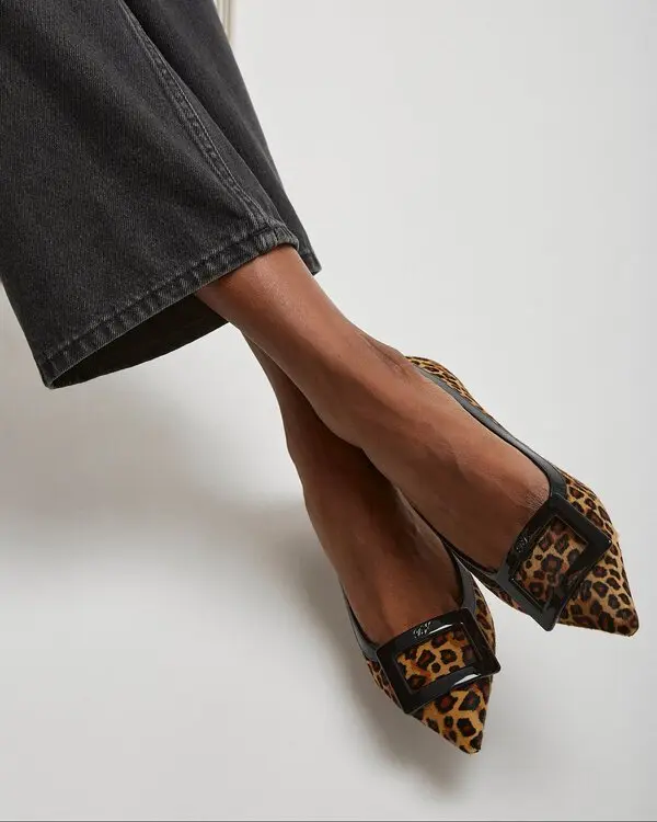ROGER VIVIER Gommettine Leopard Ballet Flats