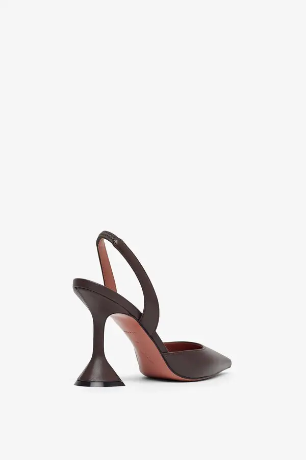Amina Muaddi Holli 95 Leather Slingbacks