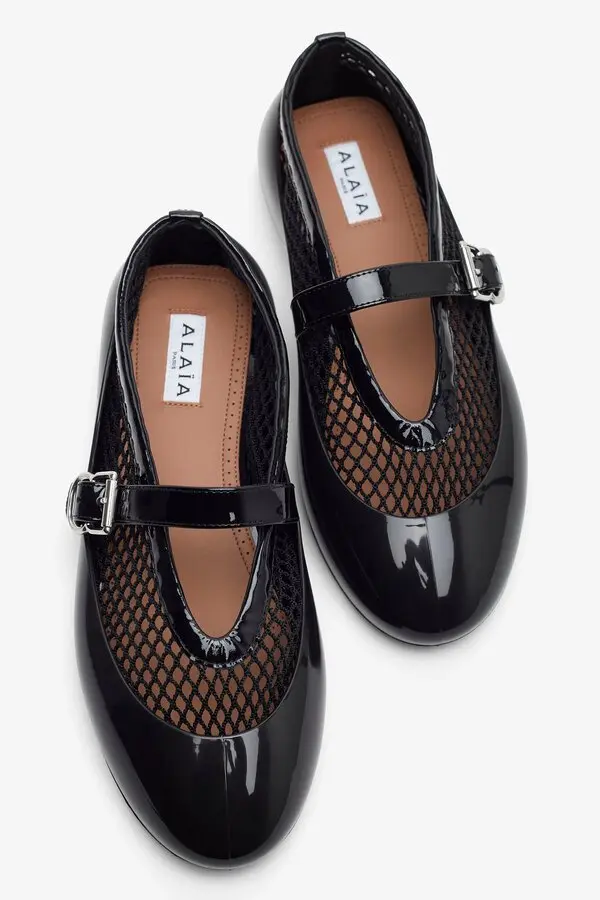 Alaïa Rubber Ballet Flats - Black