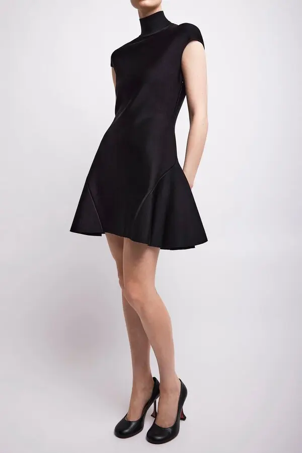 Givenchy Short Sleeve Flare Dress