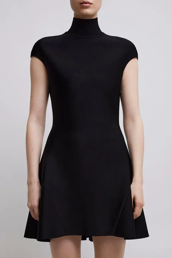 Givenchy Short Sleeve Flare Dress
