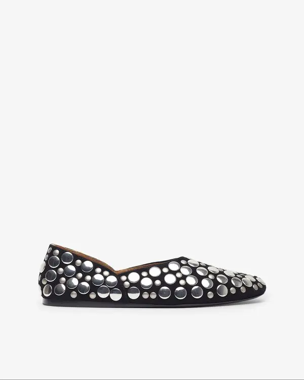 Khaite Jane Studded Flats - Black