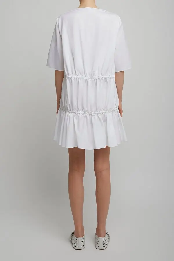 Alaïa Cotton Poplin T-shirt Dress