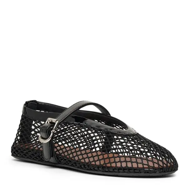 Alaïa Mesh Ballerina Flats - Black
