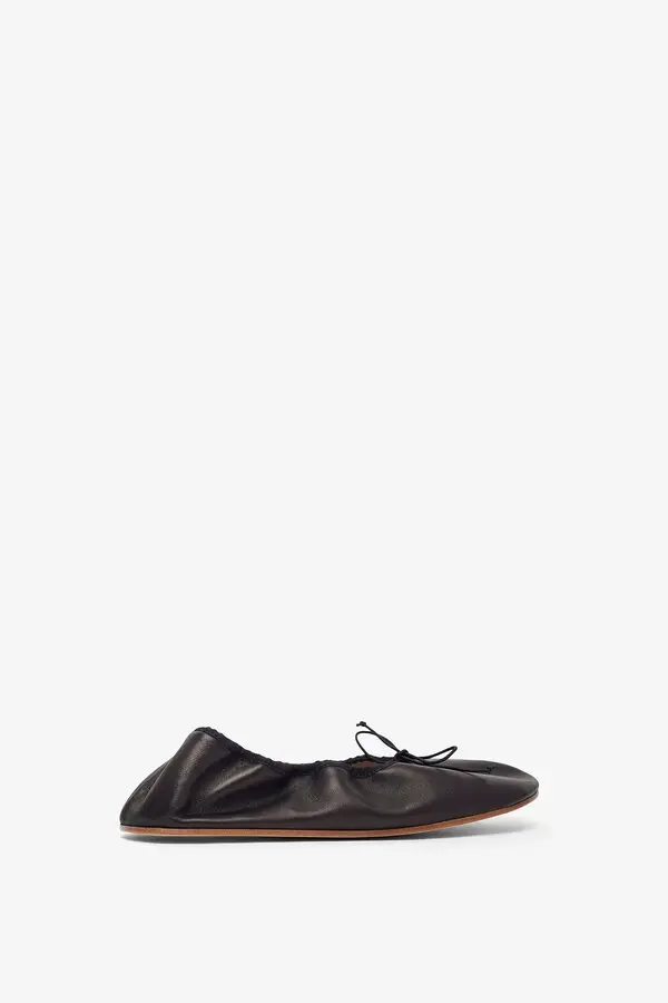 THE ROW Round Leather Ballet Flats