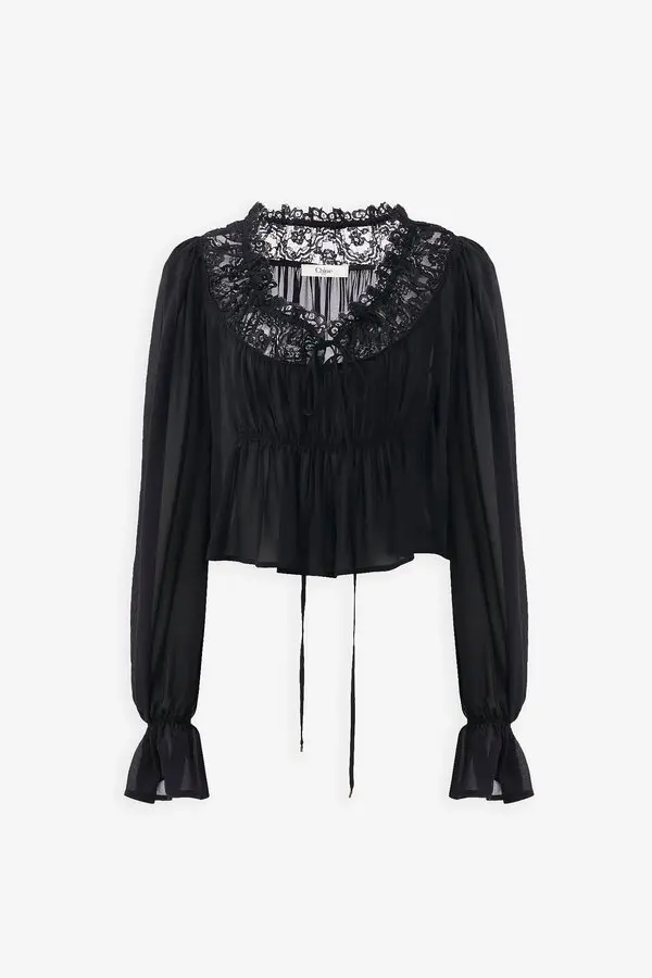 Chloé Scoop-neck Cropped Top - Black