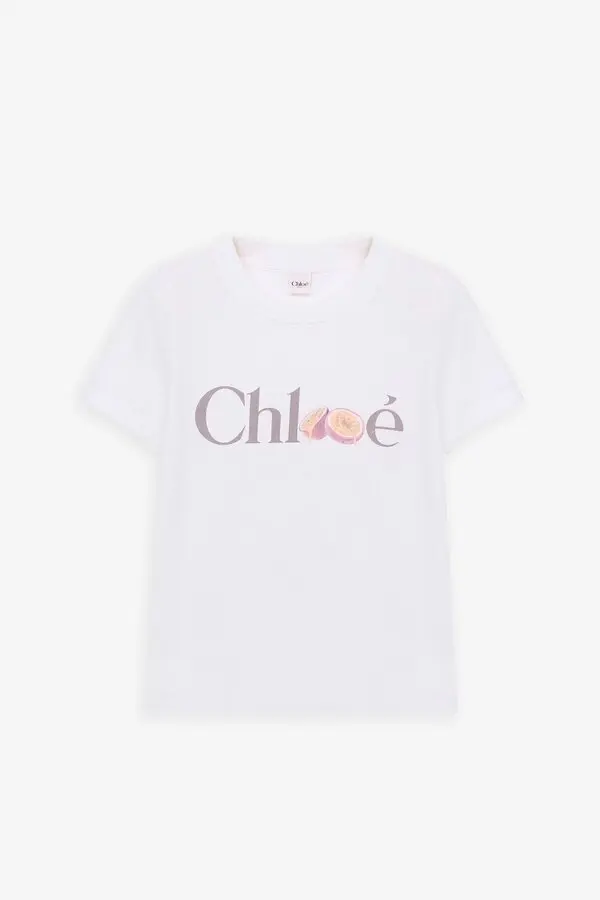 Chloé Logo Cotton T-shirt - White