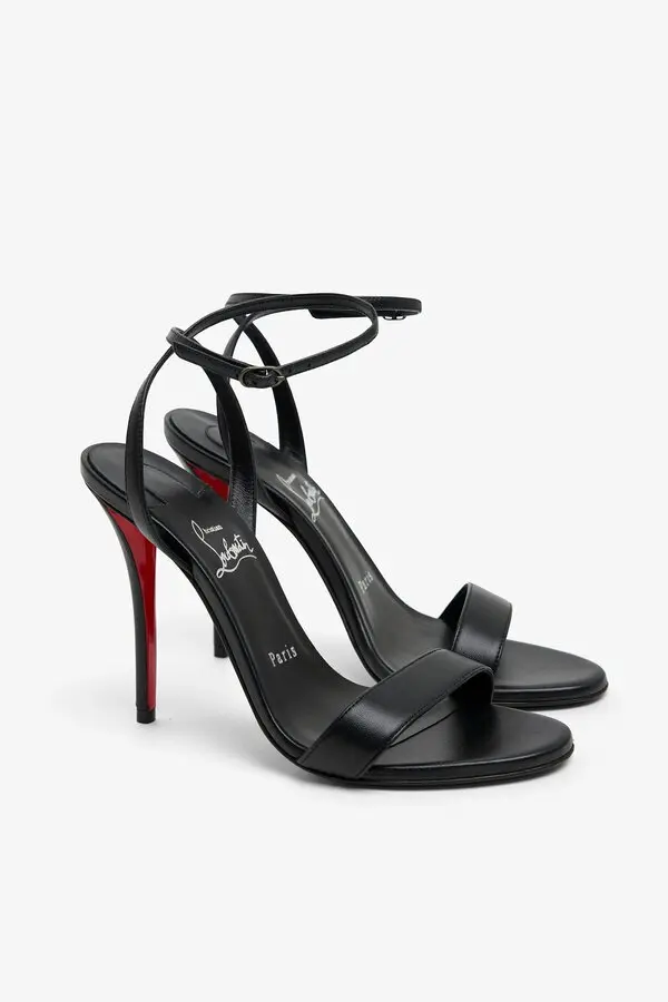CHRISTIAN LOUBOUTIN Miss Z 100 Leather Sandals - Black