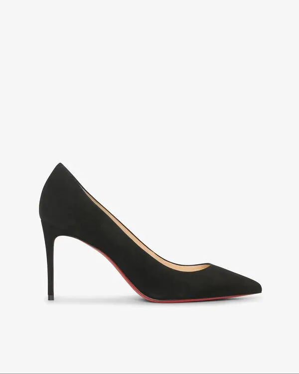 CHRISTIAN LOUBOUTIN Kate 85 Suede Pumps - Black