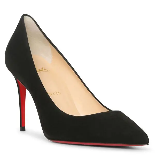 CHRISTIAN LOUBOUTIN Kate 85 Suede Pumps - Black