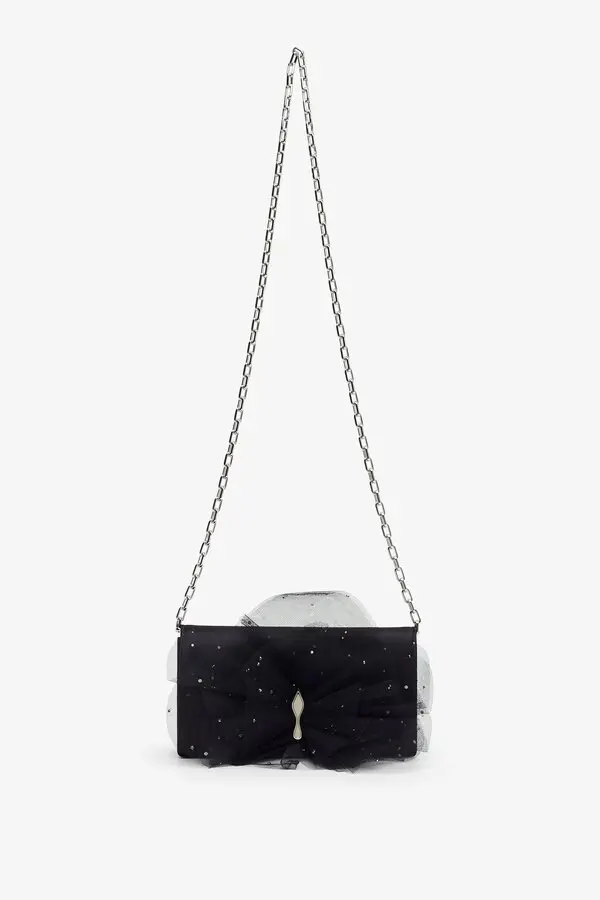 CHRISTIAN LOUBOUTIN Bettina Bow Clutch - Black